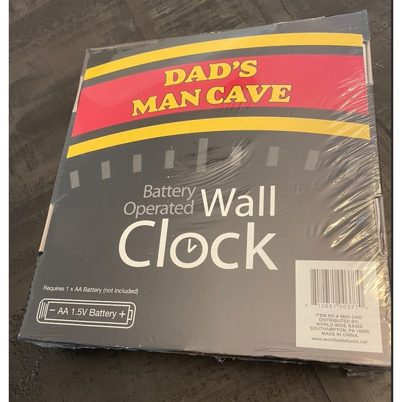 World Wide Basix | Wall Decor | Newdads Man Cave Wall Clock Battery ...